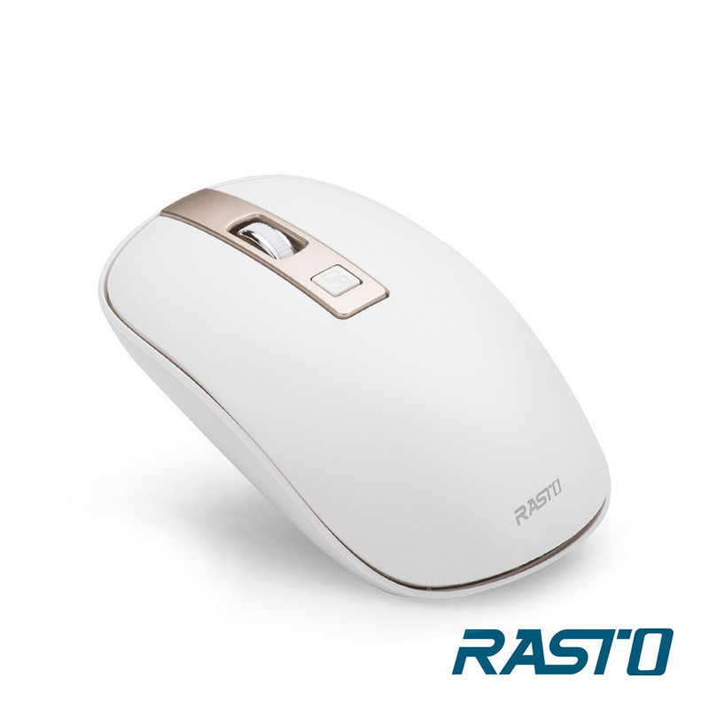 RASTO RM19北歐風超靜音無線滑鼠-白 R-PCA021WH