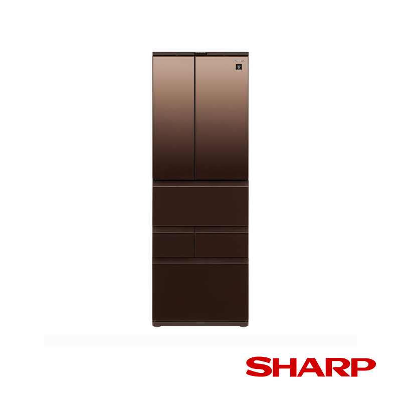 SHARP 504L六門變頻AIoT聯網電冰箱-璀璨棕 SJ-GK51AT-T