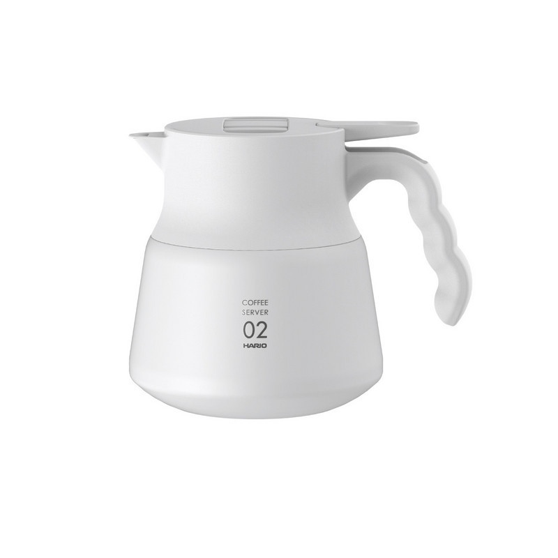 HARIO V60 不鏽鋼保溫咖啡壺白PLUS 600 VHSN-60-W
